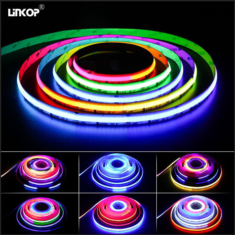 12 Volt COB LED Strip Lights Addressable 720 Light/Meter 2811IC Color ...